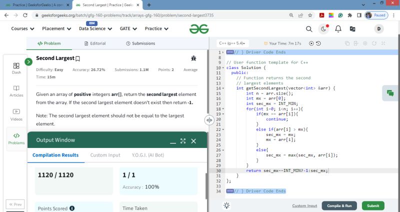 #dsa #codingchallenge #geeksforgeeks #gfg160 #geekstreak2025… | Daksh Jain #dsa #codingchallenge #geeksforgeeks #gfg160 #geekstreak2025… | Daksh Jain