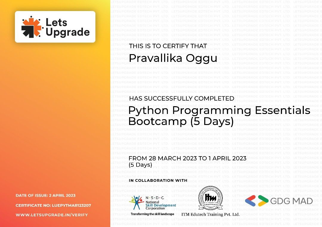 Pravallika Oggu on LinkedIn: #python #programming Pravallika Oggu on LinkedIn: #python #programming