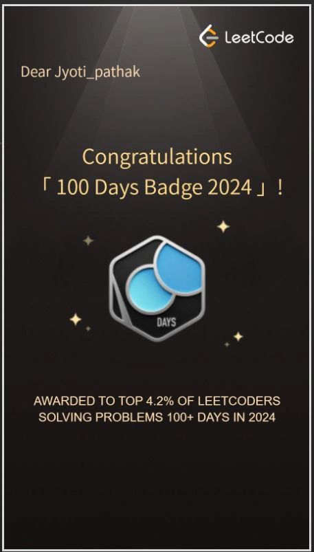 Jyoti pathak on LinkedIn: #100daysofcode #leetcode #codingchallenge # ... Jyoti pathak on LinkedIn: #100daysofcode #leetcode #codingchallenge # ...