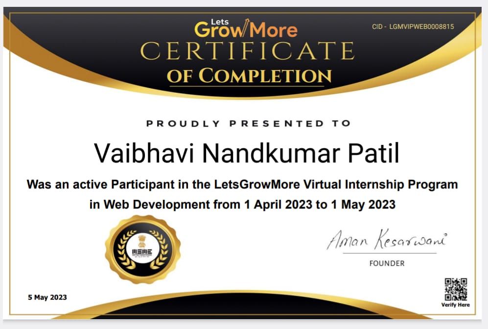 Vaibhavi Nandkumar Patil on LinkedIn: #igmvip #letsgrowmore # ... Vaibhavi Nandkumar Patil on LinkedIn: #igmvip #letsgrowmore # ...
