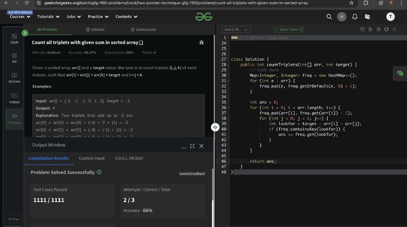 Tanvi agarwal on LinkedIn: #gfg160 #dsa #gfg160 #codewithjava # ... Tanvi agarwal on LinkedIn: #gfg160 #dsa #gfg160 #codewithjava # ...