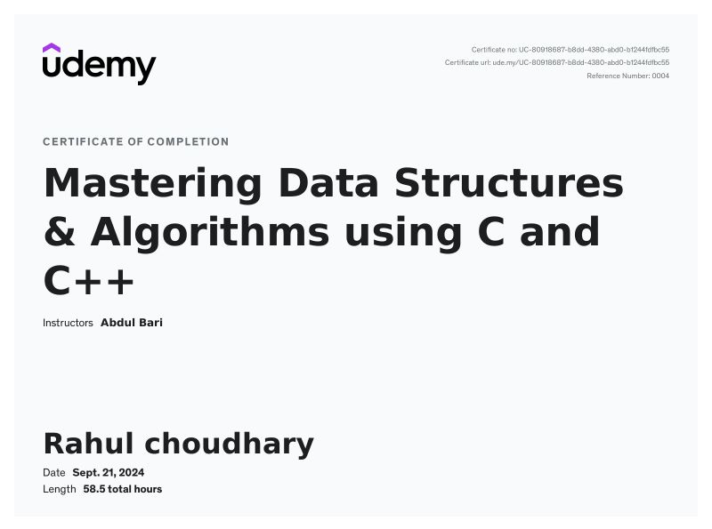 Rahul Choudhary on LinkedIn: #learning #datastructures #algorithms # ... Rahul Choudhary on LinkedIn: #learning #datastructures #algorithms # ...