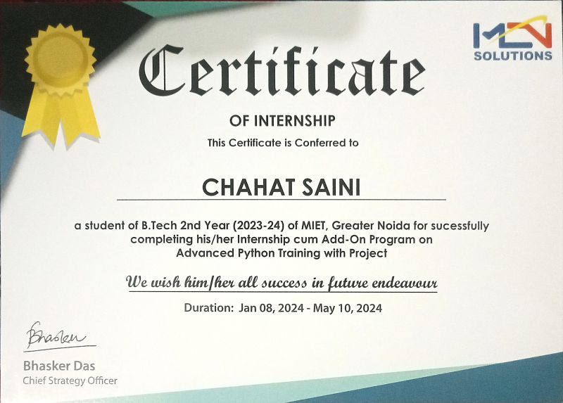 Chahat Saini on LinkedIn: #python #advancedpython #internship #learning ... Chahat Saini on LinkedIn: #python #advancedpython #internship #learning ...