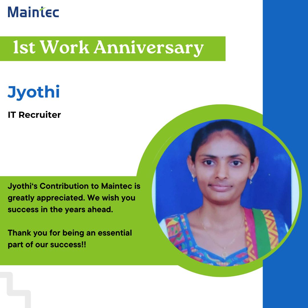 Maintec Technologies - India on LinkedIn: #workanniversary Maintec Technologies - India on LinkedIn: #workanniversary