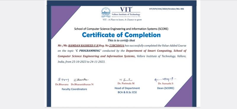 Completed C Programming course! | Hamdan Rasheed posted on the topic ... Completed C Programming course! | Hamdan Rasheed posted on the topic ...