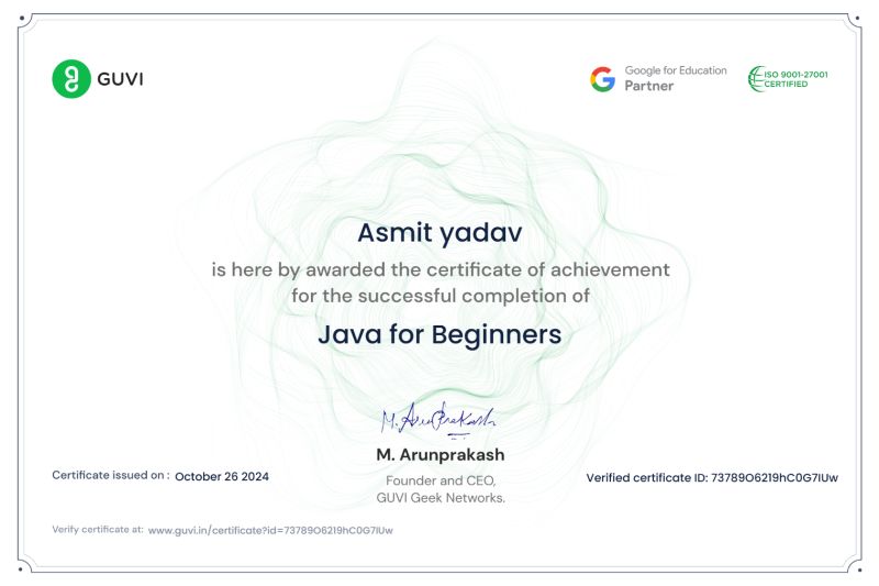 Asmit Yadav on LinkedIn: #guvi Asmit Yadav on LinkedIn: #guvi