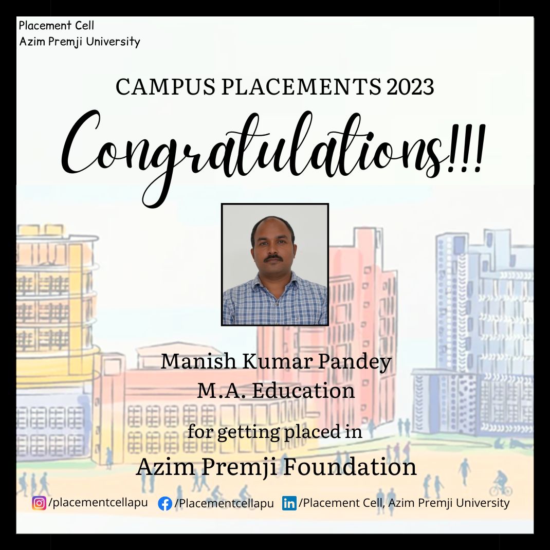1/3 The Placement Cell, Azim Premji University, takes immense pleasure ... 1/3 The Placement Cell, Azim Premji University, takes immense pleasure ...
