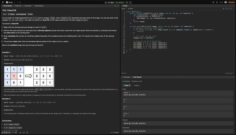 #100daysofcode #leetcode #java #floodfill #dfs #100daysofcode # ... #100daysofcode #leetcode #java #floodfill #dfs #100daysofcode # ...