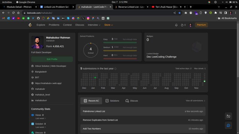 Mahabubur Rahman on LinkedIn: #leetcode #problemsolving #codingjourney ... Mahabubur Rahman on LinkedIn: #leetcode #problemsolving #codingjourney ...