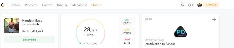 Nandesh Babu on LinkedIn: #leetcode #coding #programming #milestone # ... Nandesh Babu on LinkedIn: #leetcode #coding #programming #milestone # ...
