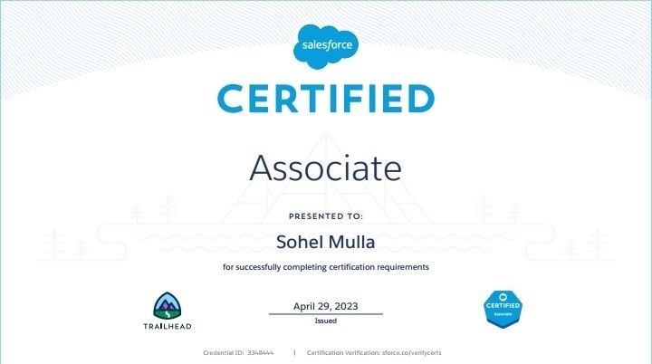 Sohel Mulla ☁ on LinkedIn: #salesforce #salesforcecertified Sohel Mulla ☁ on LinkedIn: #salesforce #salesforcecertified