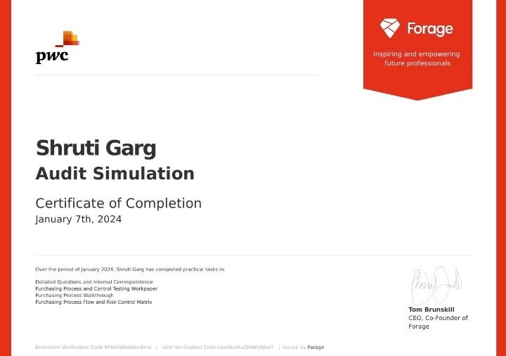 Greetings Connections! I just completed PwC US's Audit Simulation on ... Greetings Connections! I just completed PwC US's Audit Simulation on ...