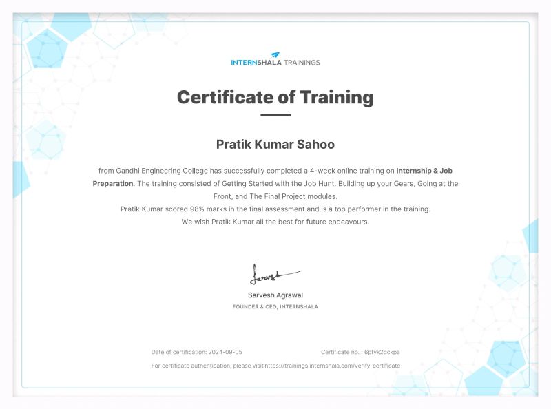 Pratik Kumar Sahoo on LinkedIn: A little progress each day adds up to ... Pratik Kumar Sahoo on LinkedIn: A little progress each day adds up to ...