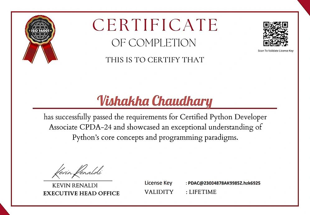 Vishakha Chaudhary on LinkedIn: #techcertlabs #python #growth # ... Vishakha Chaudhary on LinkedIn: #techcertlabs #python #growth # ...