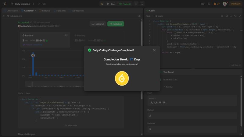 #leetcode100 #100daysofleetcode #leetcode #codingchallenge… | Aditya ... #leetcode100 #100daysofleetcode #leetcode #codingchallenge… | Aditya ...