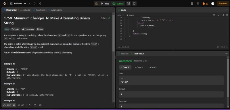 Vinodh Raj M on LinkedIn: #100daysofdsa #leetcode1758 #100daysofcode # ... Vinodh Raj M on LinkedIn: #100daysofdsa #leetcode1758 #100daysofcode # ...