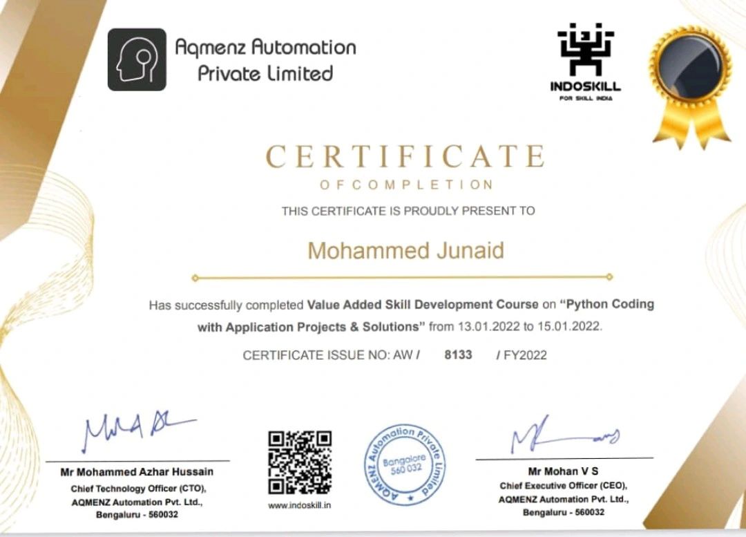 Mohammed Junaid on LinkedIn: Python Applications Mohammed Junaid on LinkedIn: Python Applications
