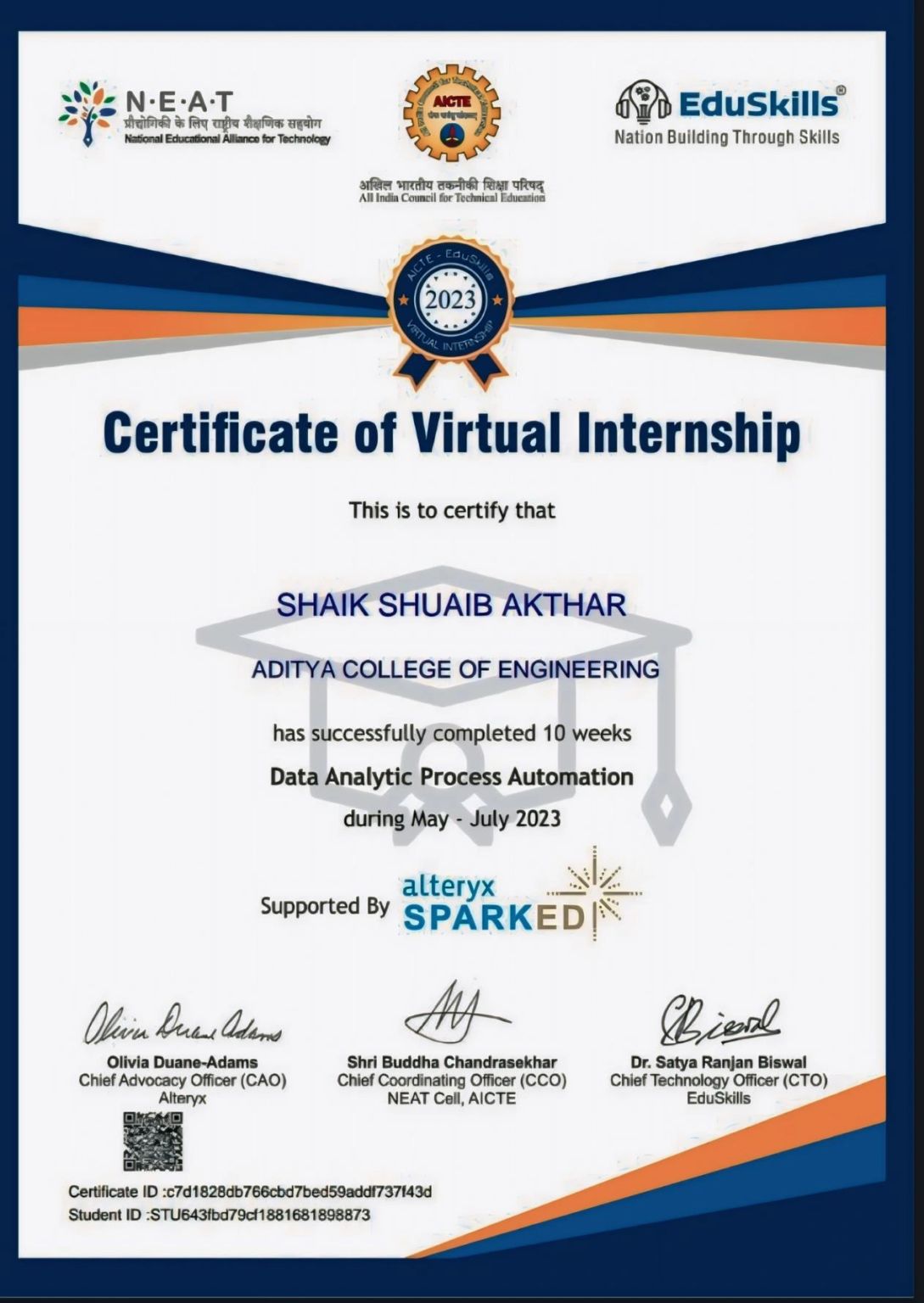 SHAIK SHUAIB AKTHAR on LinkedIn: ๐Exciting News!๐ I'm thrilled to ... SHAIK SHUAIB AKTHAR on LinkedIn: ๐Exciting News!๐ I'm thrilled to ...