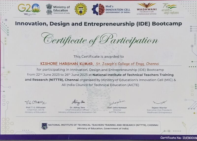 KISHORE HARSHAN KUMAR on LinkedIn: #idebootcamp #entrepreneurship # ... KISHORE HARSHAN KUMAR on LinkedIn: #idebootcamp #entrepreneurship # ...