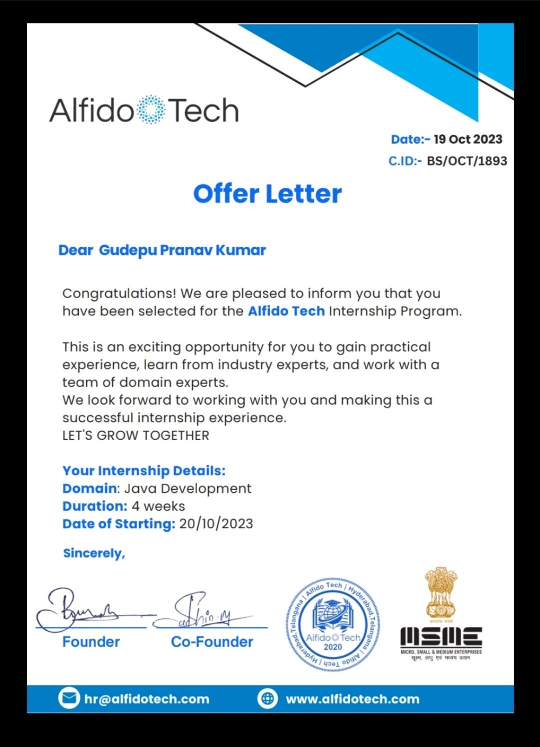 Pranav Gudepu on LinkedIn: #alfidotech Pranav Gudepu on LinkedIn: #alfidotech