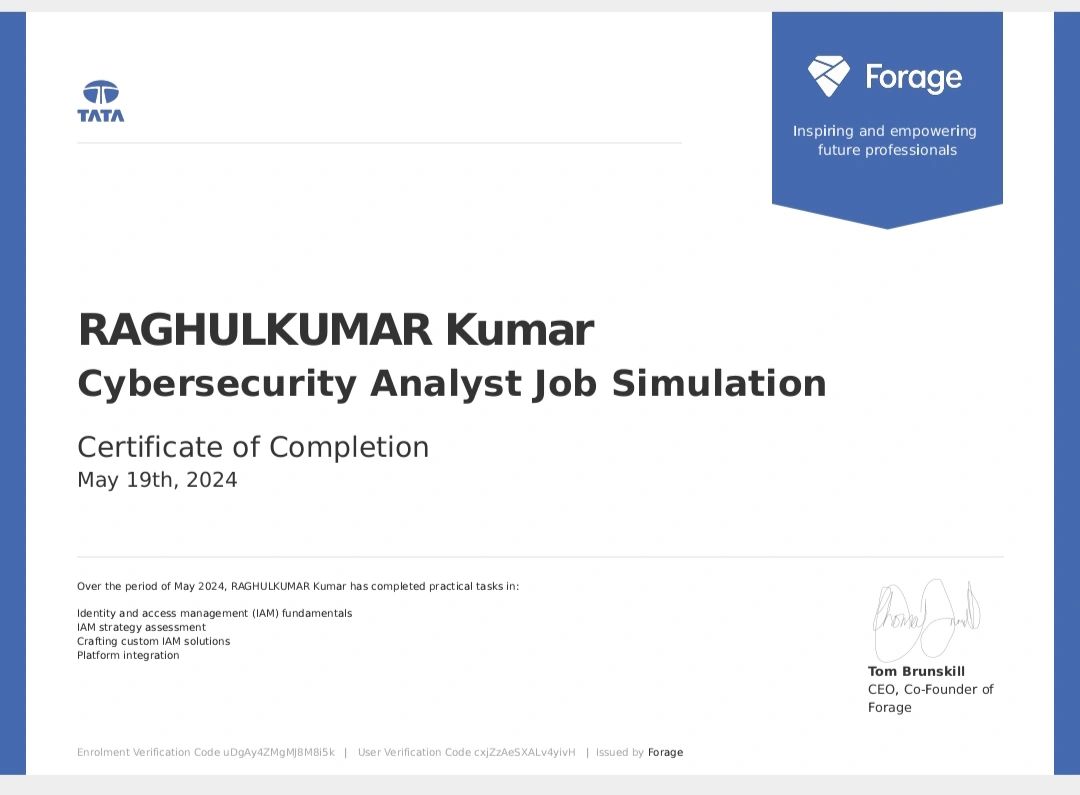 RAGHUL KUMAR K S on LinkedIn: cyber security analyst job simulation RAGHUL KUMAR K S on LinkedIn: cyber security analyst job simulation
