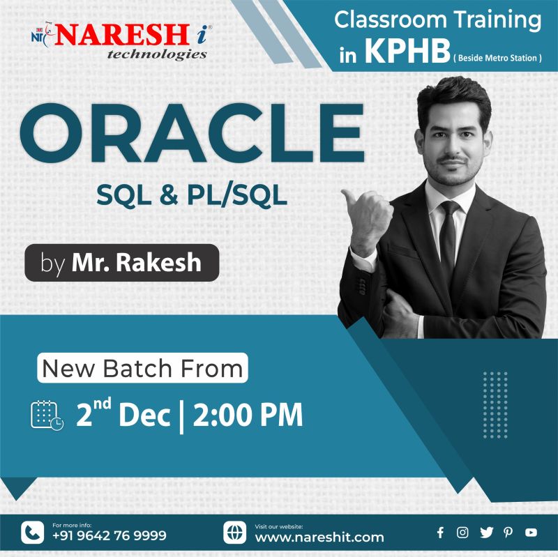 Naresh i Technologies on LinkedIn: #oracle #sql #plsql #course # ... Naresh i Technologies on LinkedIn: #oracle #sql #plsql #course # ...
