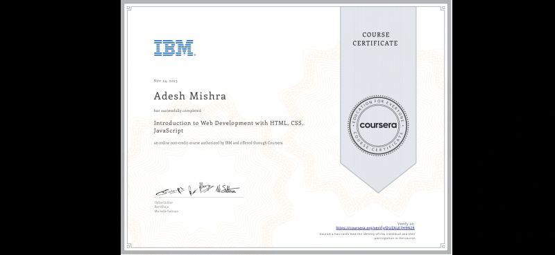 Adesh mishra on LinkedIn: #webdevelopment #html #css #javascript #ibm # ... Adesh mishra on LinkedIn: #webdevelopment #html #css #javascript #ibm # ...