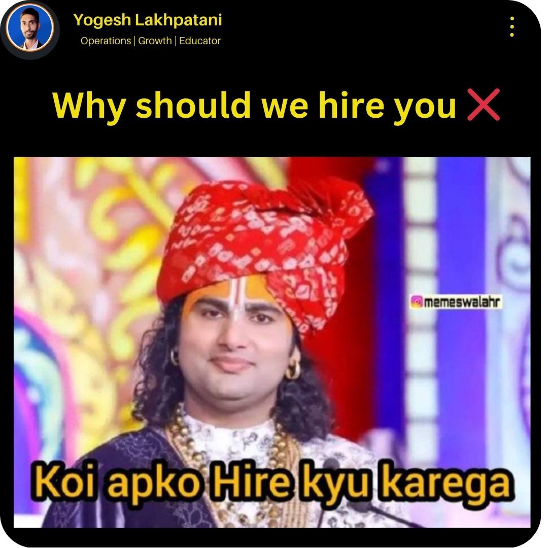 Yogesh Lakhpatani on LinkedIn: #interview #india #linkedin #humor Yogesh Lakhpatani on LinkedIn: #interview #india #linkedin #humor