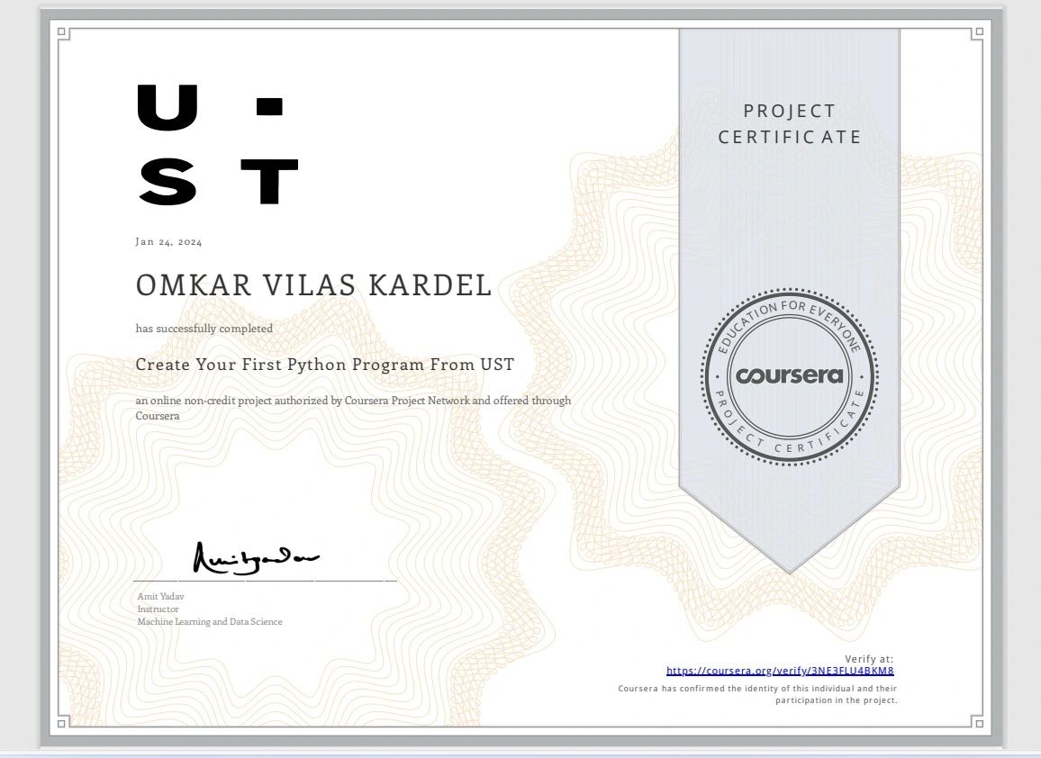 Omkar Kardel on LinkedIn: #coursera #continuouslearning #careerdevelopment Omkar Kardel on LinkedIn: #coursera #continuouslearning #careerdevelopment