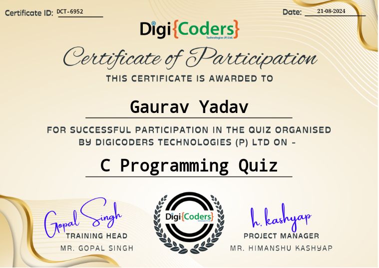 Gaurav Yadav on LinkedIn: #cprogramming #coding #digicoders #learning # ... Gaurav Yadav on LinkedIn: #cprogramming #coding #digicoders #learning # ...