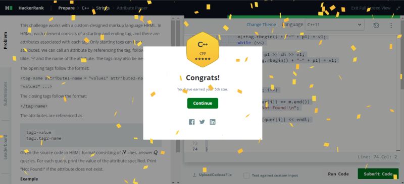 Abhay Vishwakarma on LinkedIn: #100daysofcodechallenge #hackerrank # ... Abhay Vishwakarma on LinkedIn: #100daysofcodechallenge #hackerrank # ...