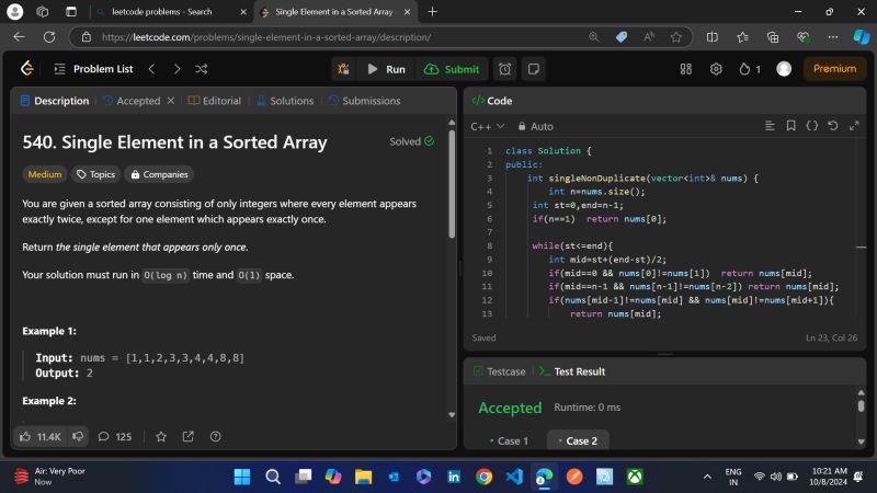 Mansi Singhal on LinkedIn: #findsingleelement #coding #leetcode # ... Mansi Singhal on LinkedIn: #findsingleelement #coding #leetcode # ...