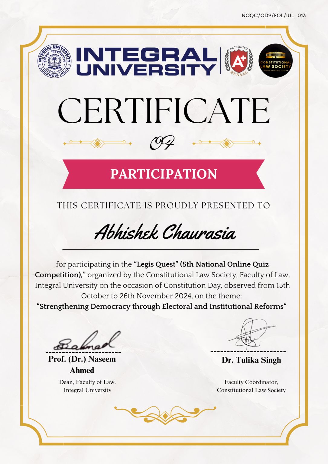 Abhishek Chaurasia on LinkedIn: #constitutionday #lawstudent #lawquiz Abhishek Chaurasia on LinkedIn: #constitutionday #lawstudent #lawquiz