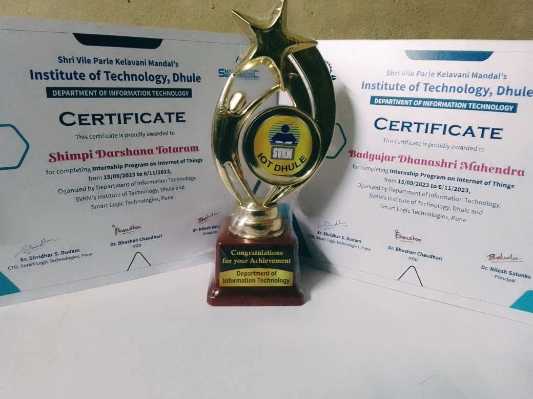 Dhanashri Badgujar on LinkedIn: #departmentappreciation #iotinternship Dhanashri Badgujar on LinkedIn: #departmentappreciation #iotinternship