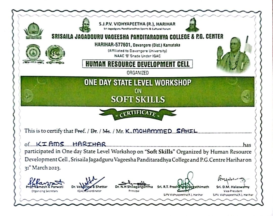 K Mohammed Sahil on LinkedIn: #workshop #softskills # ... K Mohammed Sahil on LinkedIn: #workshop #softskills # ...