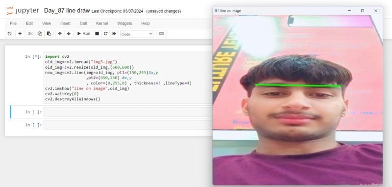 How to create a line using OpenCV | Kartik Kumar Sharma posted on the ... How to create a line using OpenCV | Kartik Kumar Sharma posted on the ...