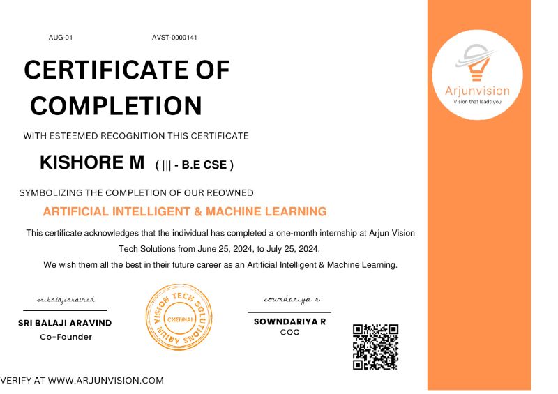 Kishore M on LinkedIn: #coursecompletion #certificate #careergrowth # ... Kishore M on LinkedIn: #coursecompletion #certificate #careergrowth # ...