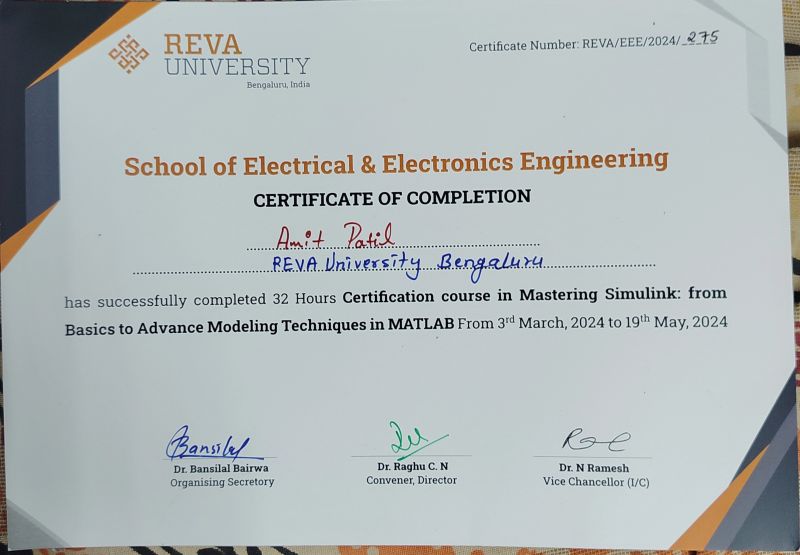 #matlab #simulink #certification #engineering #learning | Amit Patil #matlab #simulink #certification #engineering #learning | Amit Patil