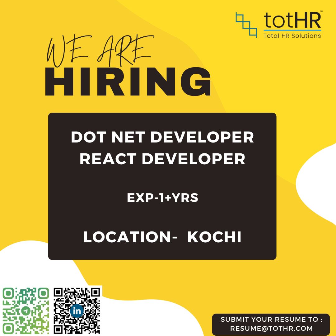 totHR on LinkedIn: #dotnet #react #tothr #kochi totHR on LinkedIn: #dotnet #react #tothr #kochi