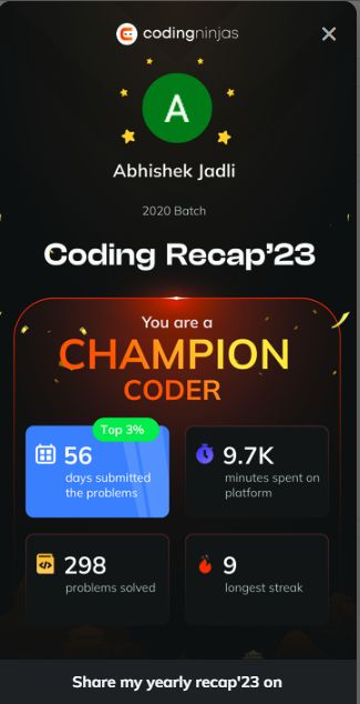 Abhishek Jadli on LinkedIn: #codingninjas #datastructures #coding # ... Abhishek Jadli on LinkedIn: #codingninjas #datastructures #coding # ...