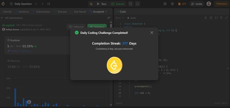 Aditya Kumar on LinkedIn: DAY 377 Description : Given a string s and an ... Aditya Kumar on LinkedIn: DAY 377 Description : Given a string s and an ...