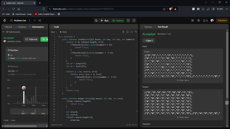 Ronit Kene on LinkedIn: 🌟 Day 10 of my DSA Journey: Sudoku Solver ... Ronit Kene on LinkedIn: 🌟 Day 10 of my DSA Journey: Sudoku Solver ...