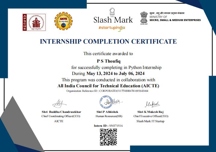 Shaik Thoufiq on LinkedIn: #internship #python #learning #careergrowth ... Shaik Thoufiq on LinkedIn: #internship #python #learning #careergrowth ...