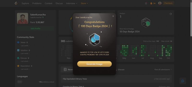 SAKET KUMAR JHA on LinkedIn: #100daysofcode #leetcode #codingjourney # ... SAKET KUMAR JHA on LinkedIn: #100daysofcode #leetcode #codingjourney # ...