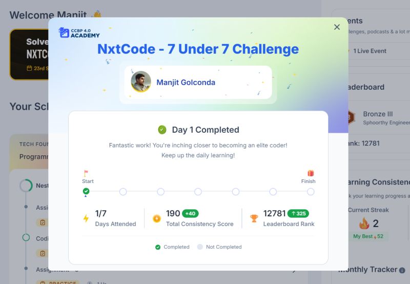 Manjit Golconda on LinkedIn: #codingchallenge #day1 #codeeveryday # ... Manjit Golconda on LinkedIn: #codingchallenge #day1 #codeeveryday # ...