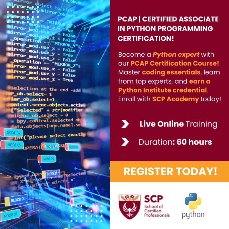 SCP - School Of Certified Professionals on LinkedIn: #pcap #pcapcourse ... SCP - School Of Certified Professionals on LinkedIn: #pcap #pcapcourse ...