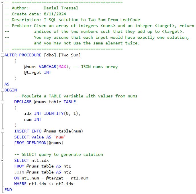 Daniel Tressel on LinkedIn: #sql #leetcode #dsa #algorithms Daniel Tressel on LinkedIn: #sql #leetcode #dsa #algorithms