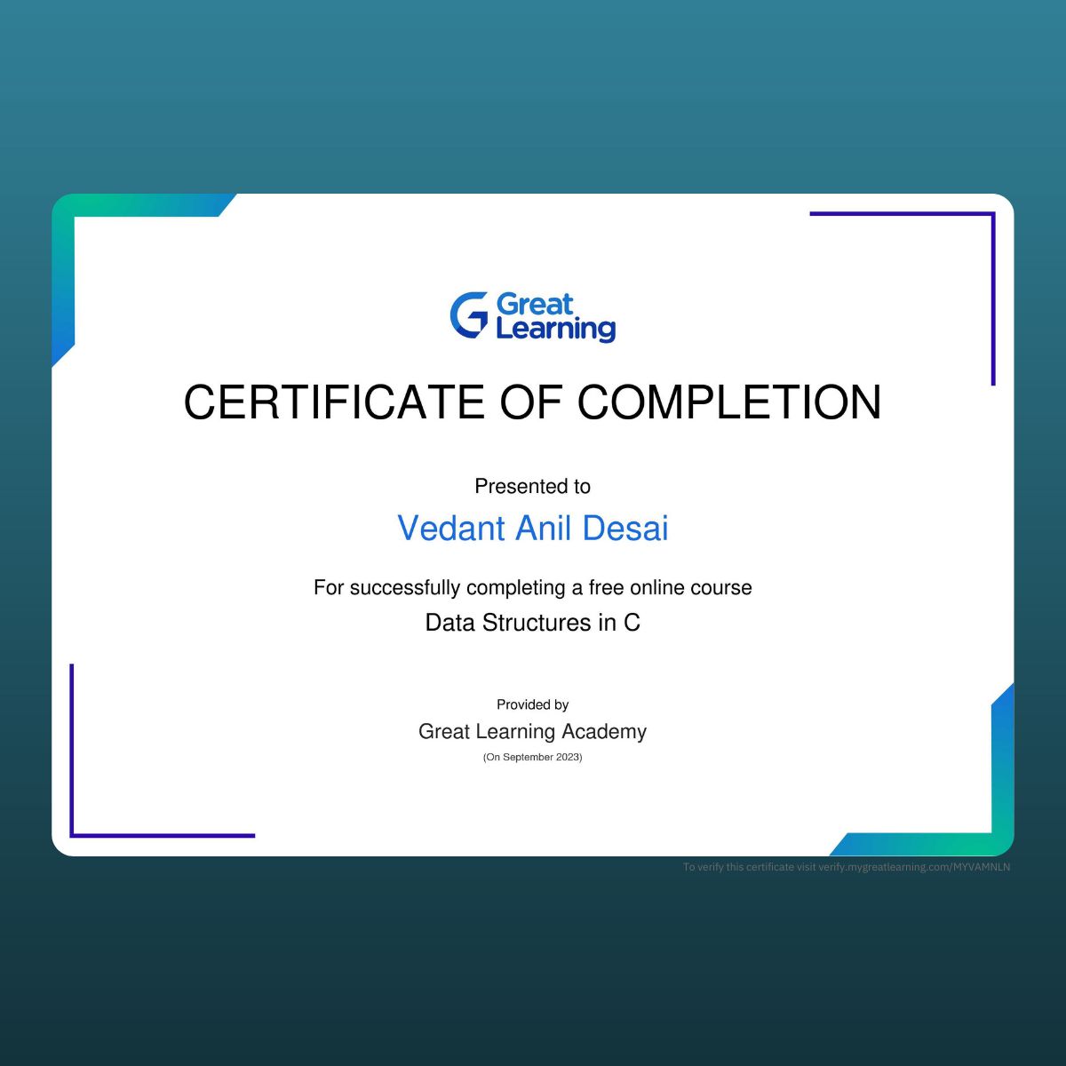 Vedant Desai on LinkedIn: #datastructures #certification Vedant Desai on LinkedIn: #datastructures #certification