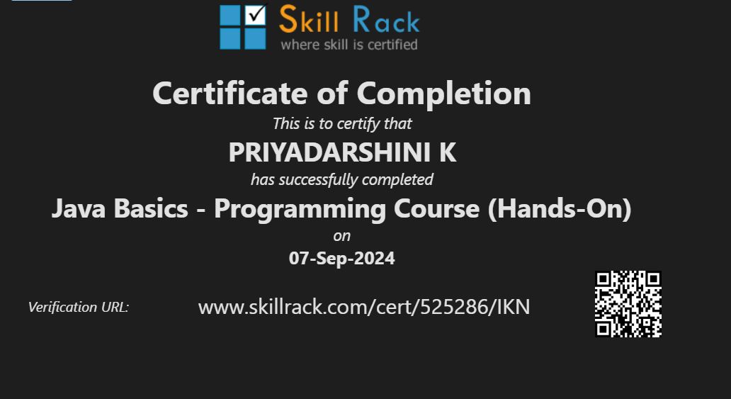 Priyadarshini . K on LinkedIn: #java #programming #skillrack # ... Priyadarshini . K on LinkedIn: #java #programming #skillrack # ...