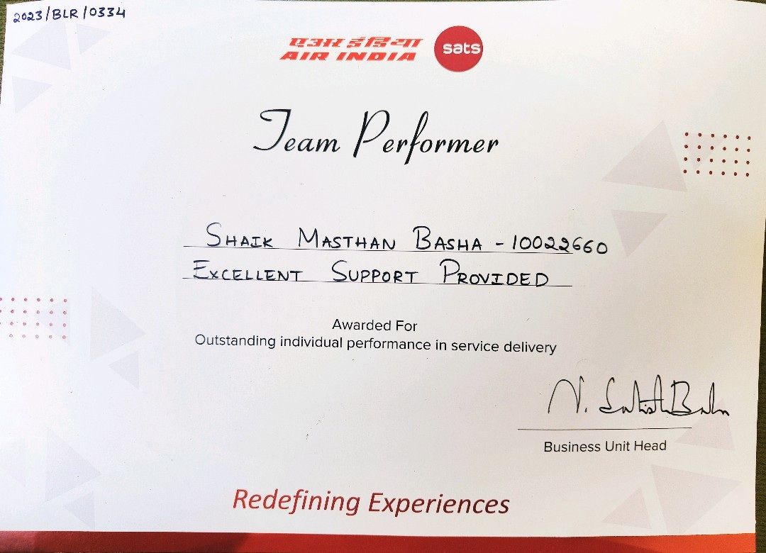 Shaik Masthan Basha on LinkedIn: 🌟 Excited and Honored: Second Time ... Shaik Masthan Basha on LinkedIn: 🌟 Excited and Honored: Second Time ...